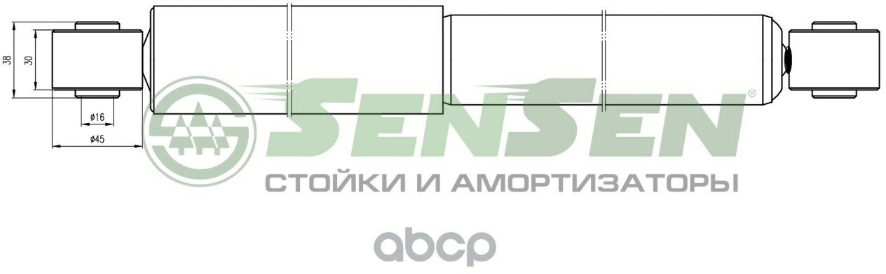 Амортизатор_задний газовый PEUGEOT Boxer, CITROEN Jumper, FIAT Ducato - 94-06 (до1500 кг) Sensen арт. 12130192