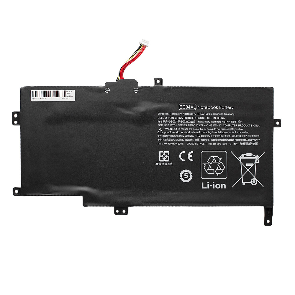 Аккумулятор EG04XL для ноутбука HP Envy 6-1031er / Envy 6-1101er / Envy 6-1253er / Envy 6-1252er / Envy 6-1254er / Envy 6-1058er / Envy 6-1000 / Envy 6-1154er / Envy 6-1155er / Envy 6-1151er / Envy 6-1053er - батарея 60Wh