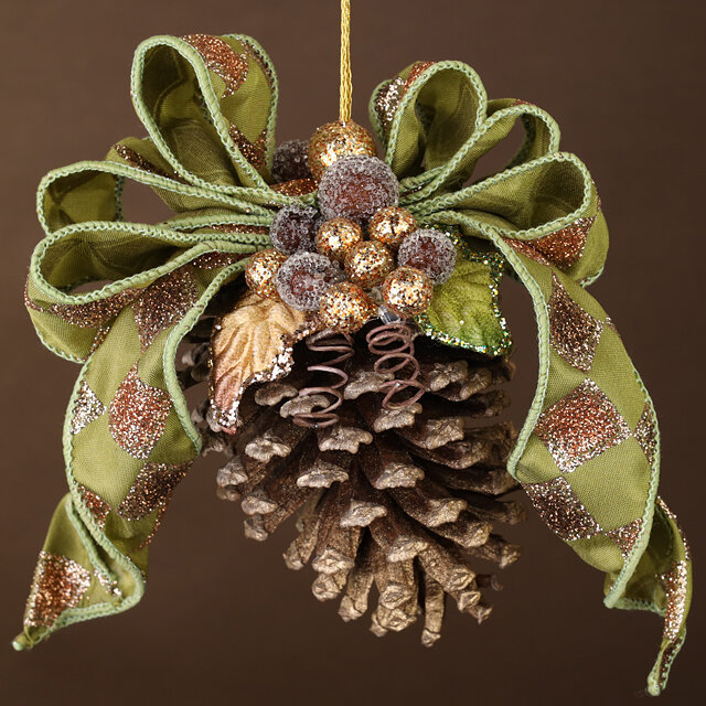 Елочная игрушка Нарядная Шишка: Лес Саксен 20 см, подвеска, Winter Deco, 2007433