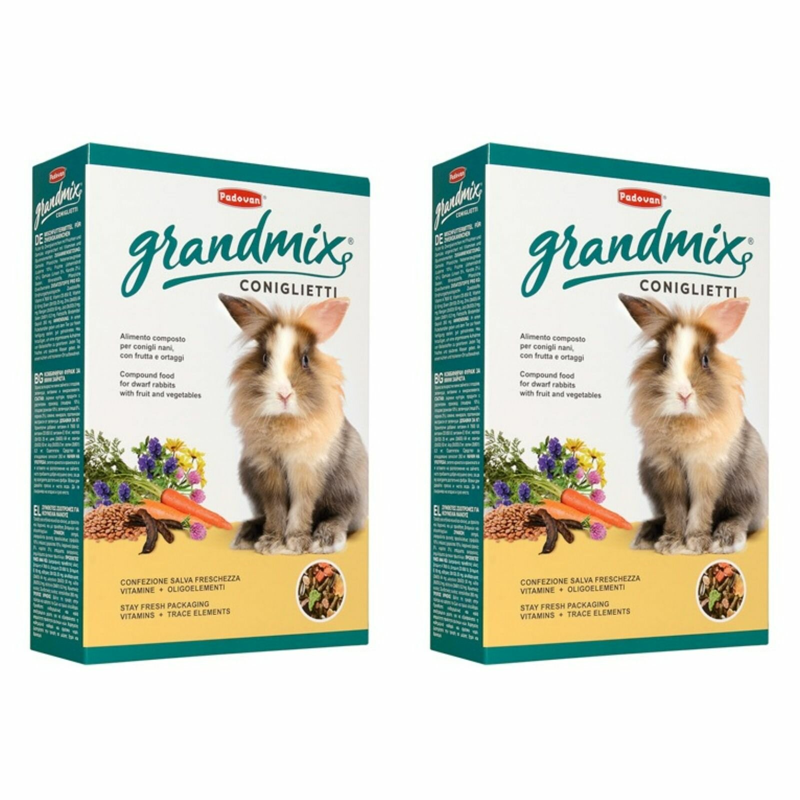 Padovan Корм для кроликов Grandmix Coniglietti, 850 г, 2 уп