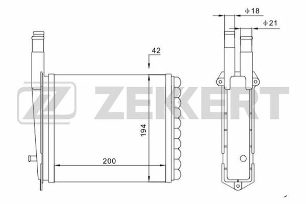 Радиатор отоп. Lada 110 96 111 96 112 96 Priora 07
