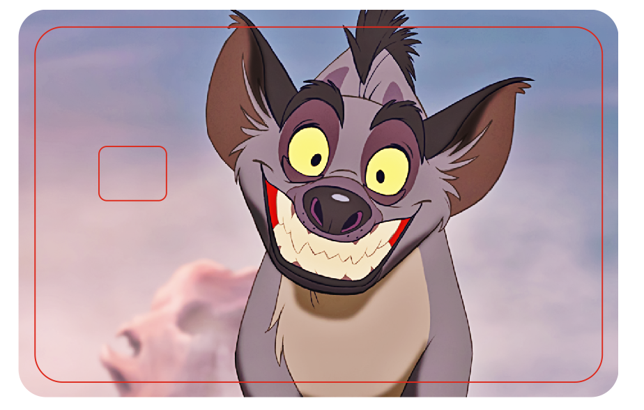 Наклейка на банковскую карту, стикер на карту, Гиены