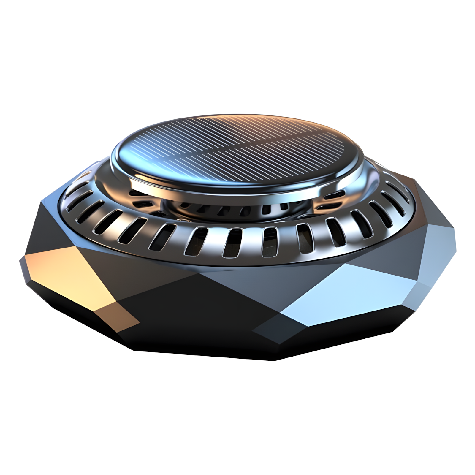 Автомобильный арома-диффузор Car aromatherapy, на солнечной батарее, черный, металл, дерево