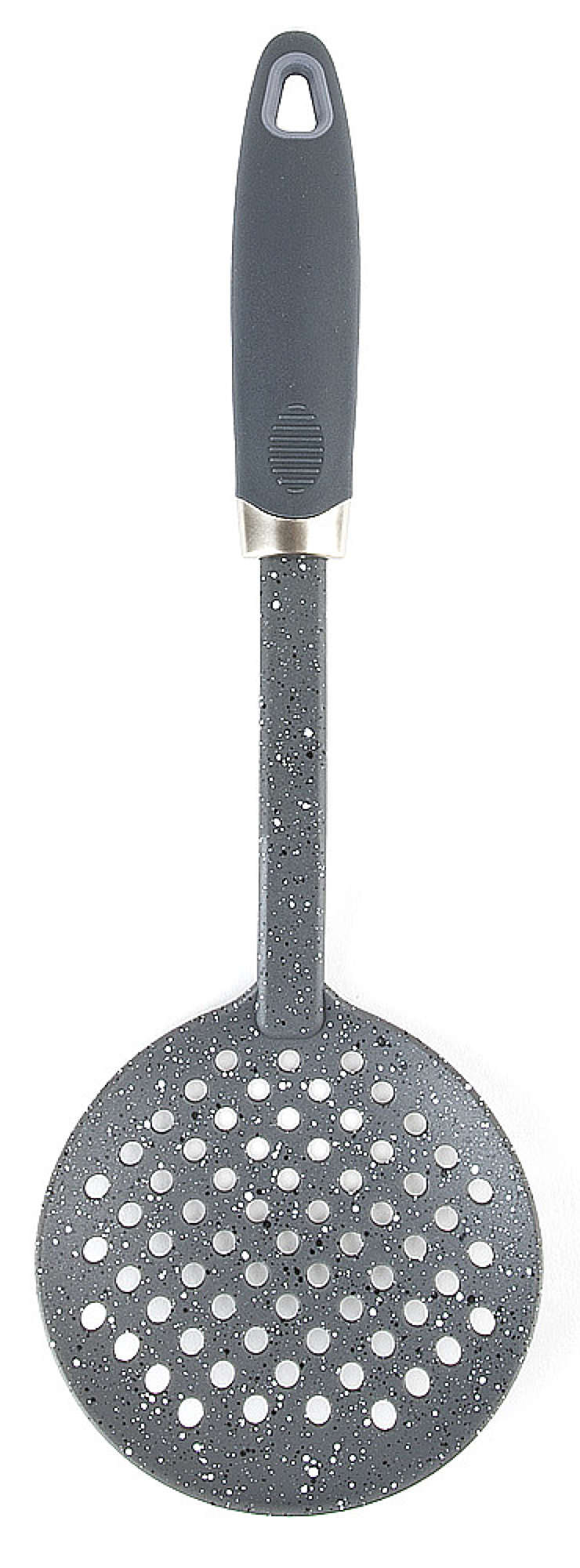 Шумовка Nouvelle Home / Нувель Хоум Гранит из нейлона и полипропилена с прорезиненным покрытием soft-touch, длина 34см / ложка для снятия пены