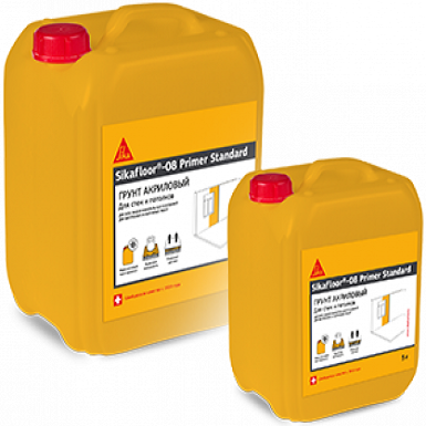 Грунт Акриловый для Стен и Потолков Sika Sikafloor-08 Primer Standard 5л для Внутренних и Наружных Работ.