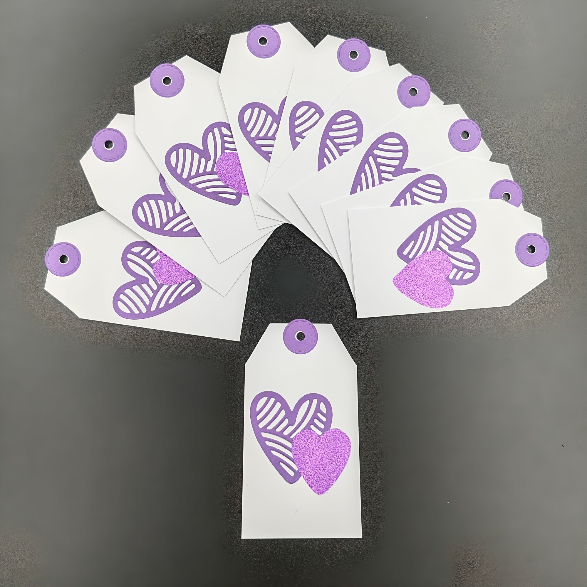 Бирка с декором Сердца, для подарка, для изделий ручной работы, для сувениров, упаковки изделий.