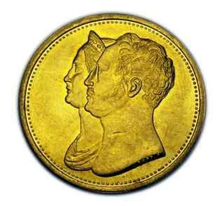 10 рублей 1836 В память коронации Николая 1, новодел сувенирная копия монеты, нумизматика, деньги для коллекции