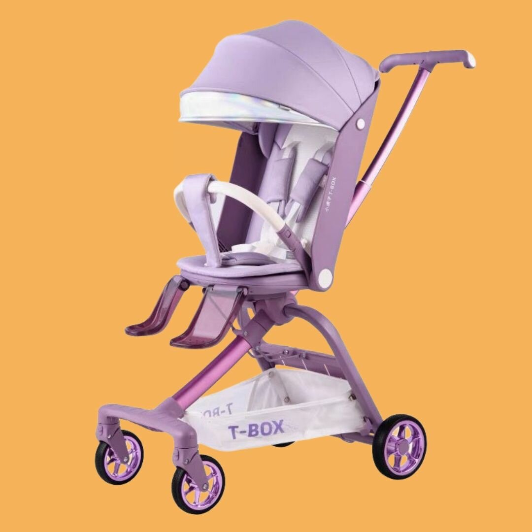 Легкая складная коляска, сидячая/лежачая двухсторонняя с высоким профилем, 3 года