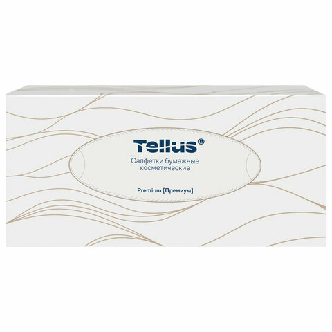 Салфетки косметические 100 штук в картонном боксе, 2-слойные, Tellus/TORK Premium (Система F1), 120380