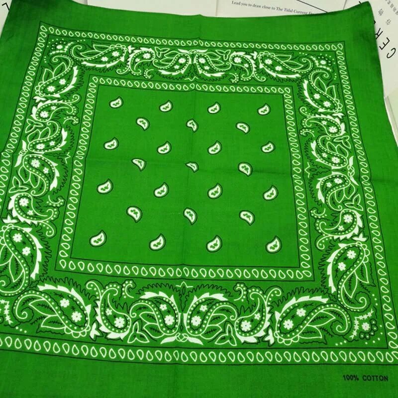Изумрудная хлопковая бандана-шарф Green