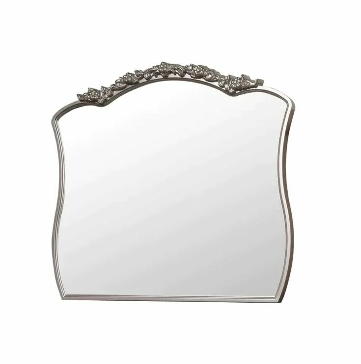 Зеркало Слониммебель "Вена", фигурное, с рамой из дерева, цвет кашемир