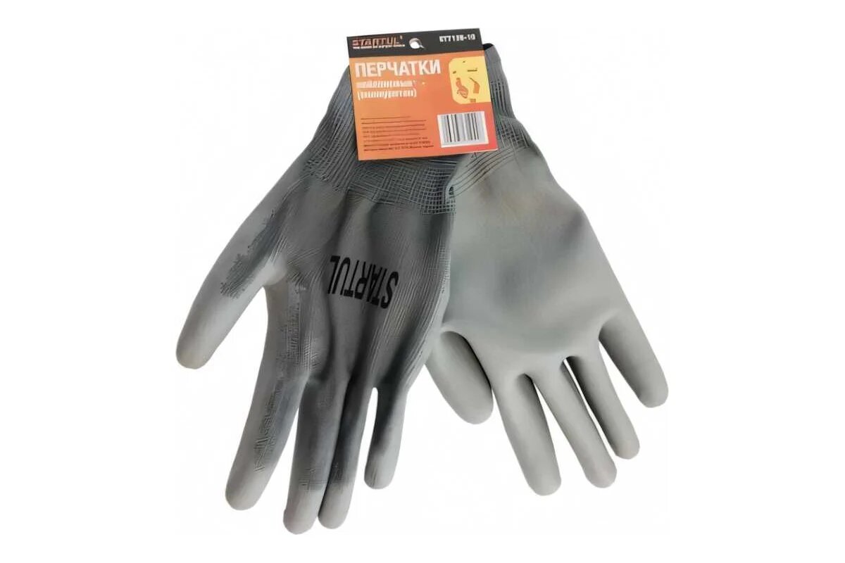 STARTUL ST7128-10 Нейлоновые перчатки с полиуретановым неполным покрытием размер 10