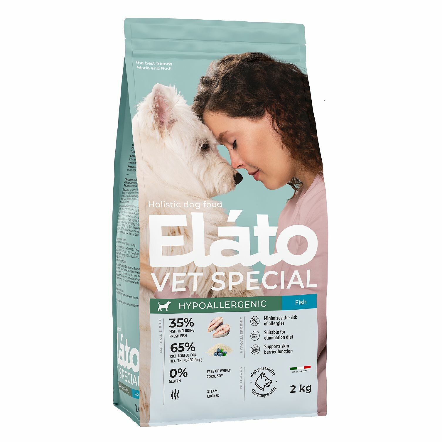 Elato Holistic Vet Special Hypoallergenic полнорационный сухой диетический корм для собак всех пород с рыбой, 2кг