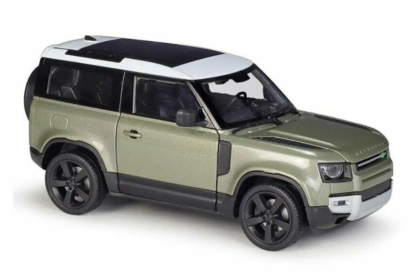 Игрушка Welly Машинка 1:24 Land Rover Defender 2020, зеленый 24110W