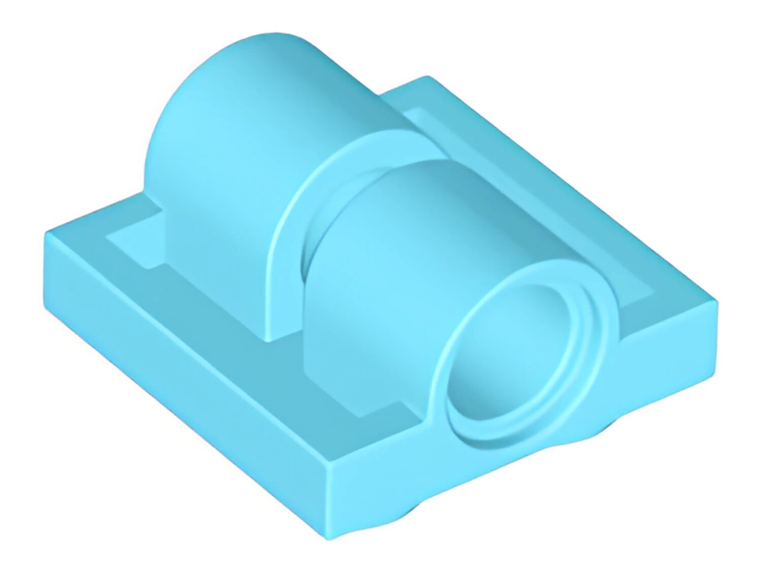 Деталь LEGO Пластина Lego Plate, Modified 2 x 2 with Pin Holes 2817 Medium Azure U
