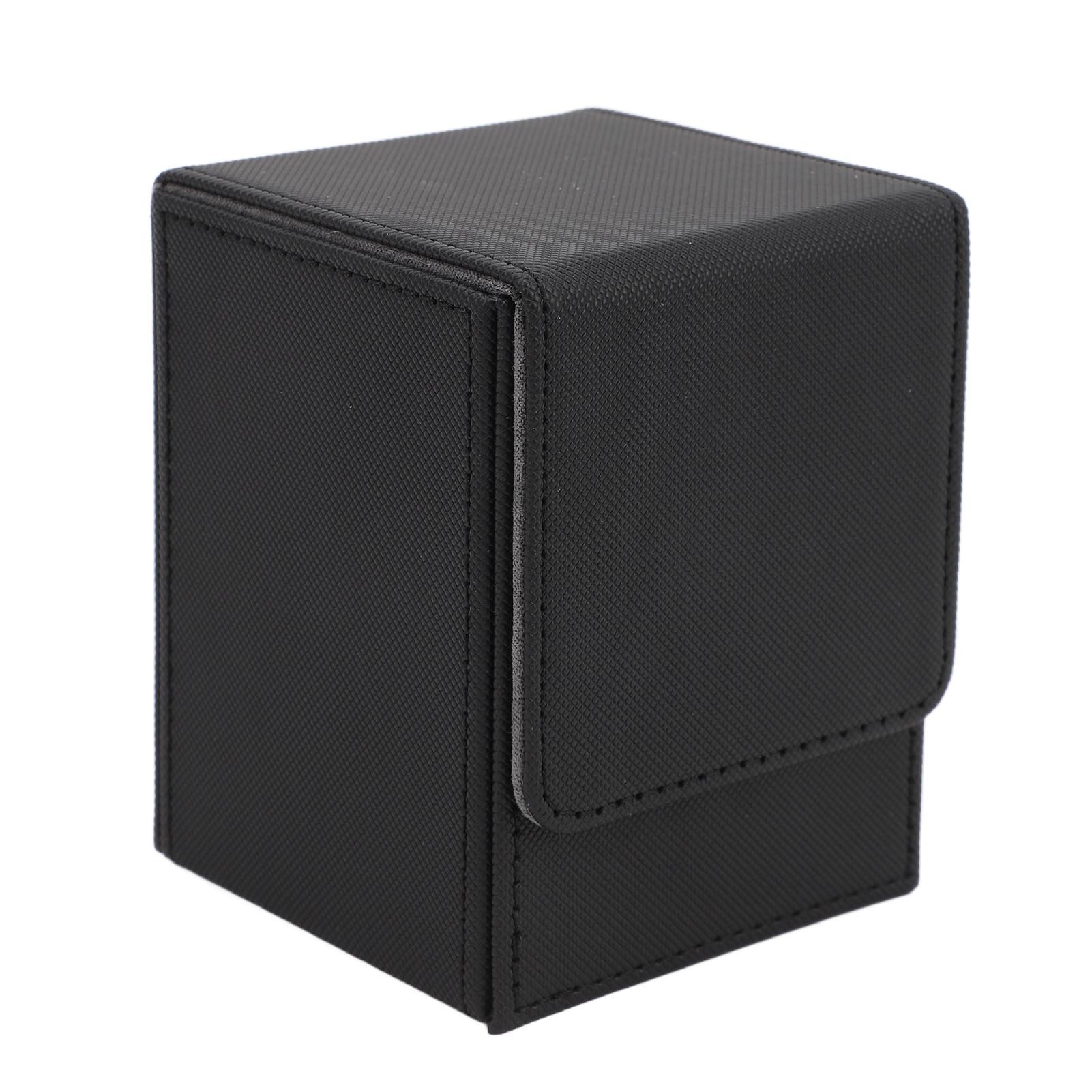 Коробка с магнитной карточкой содержит 100 карт с царапиной, устойчивой к кожаной игре PU, вертикальная черная черная