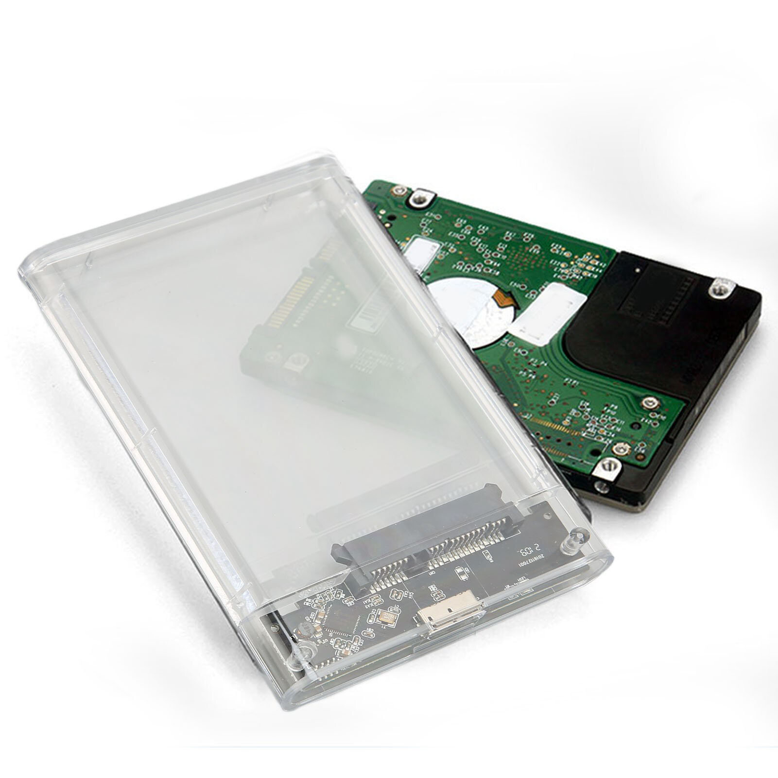 2.5 дюймовый прозрачный корпус для HDD портативный Plug and Play 2.5 дюймовый USB3.0 5Gbps прозрачный мобильный корпус для HHD SSD U25TY3.0 (Жесткий диск не включен)
