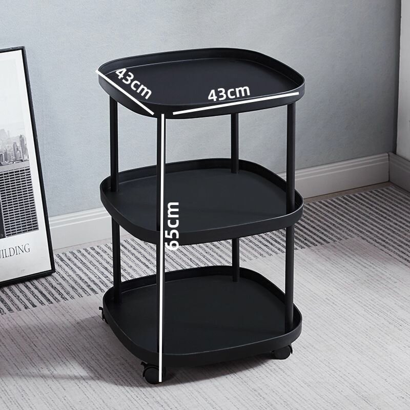 Журнальный стол, полипропилен, пластик, цвет черный, офисный, 43 см x 43 см