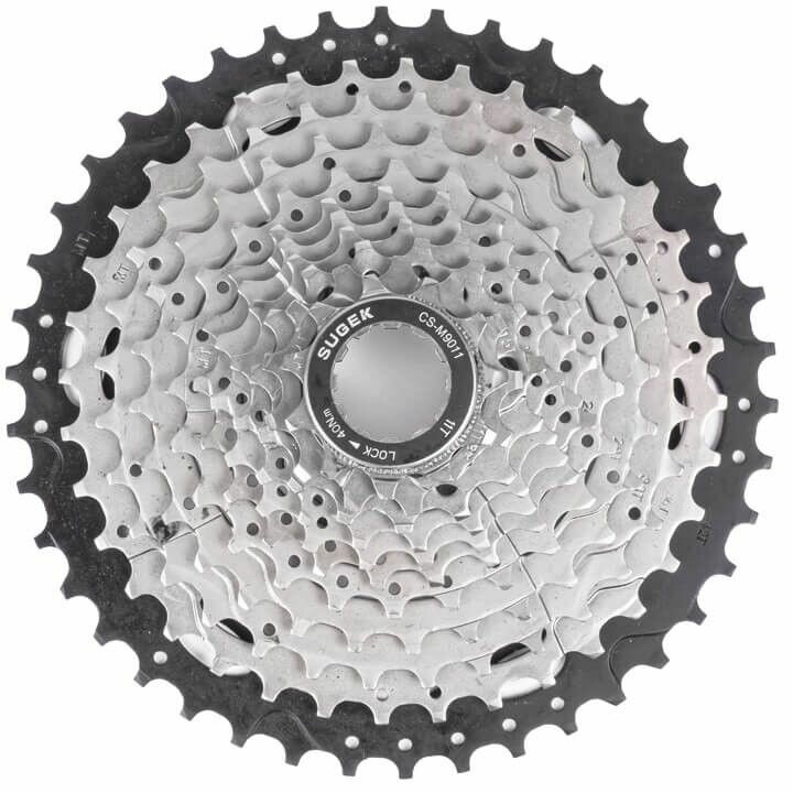 Кассета 10 скор, Sugek, 11-42T, серебр./черн. (21140)