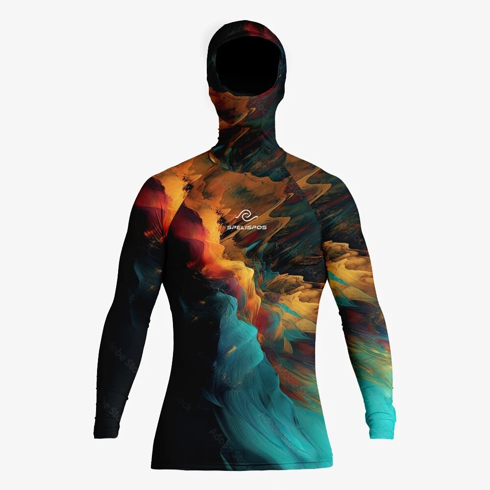 Женская облегающая толстовка с капюшоном для серфинга, одежда для фитнеса, 6XL, FSPELLMCL247226