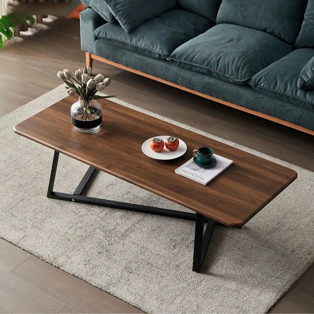 Журнальный столик, 100x50x45 см, устойчив к маслу и легко очищается