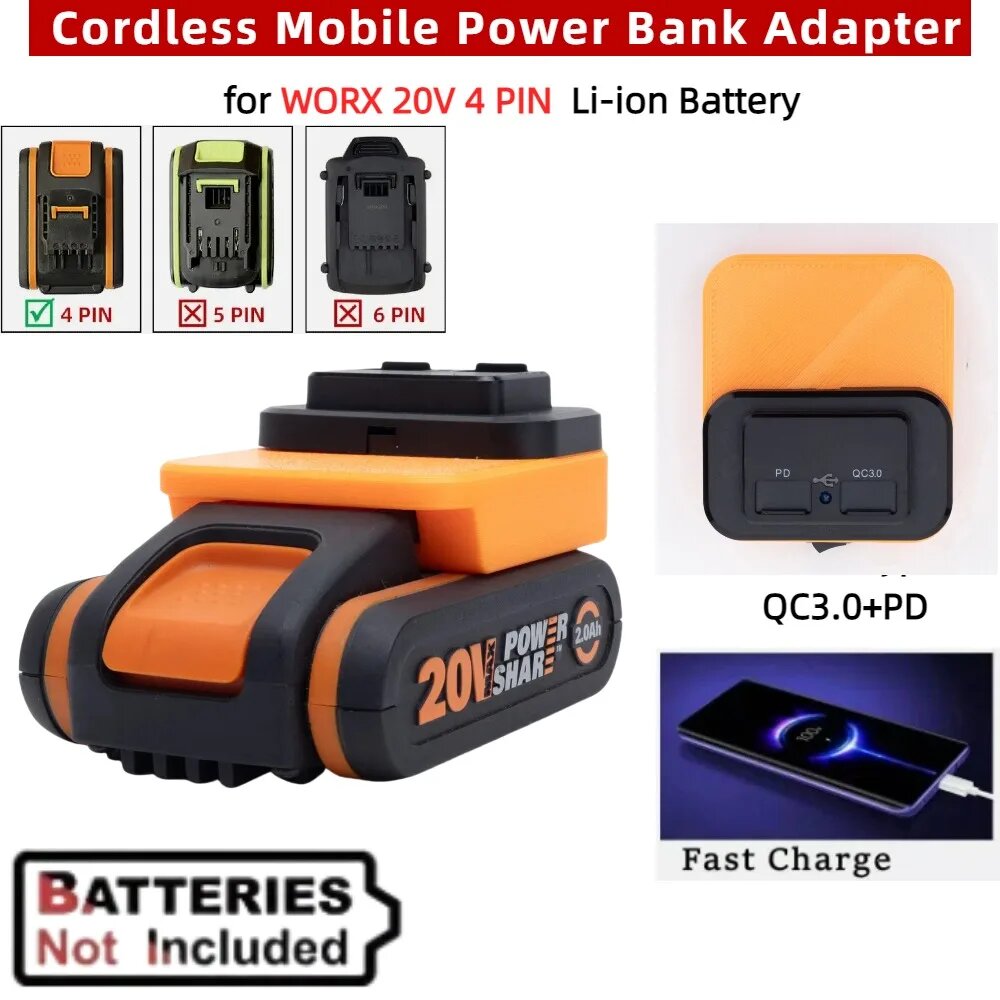 Power Bank адаптер WORX 20В