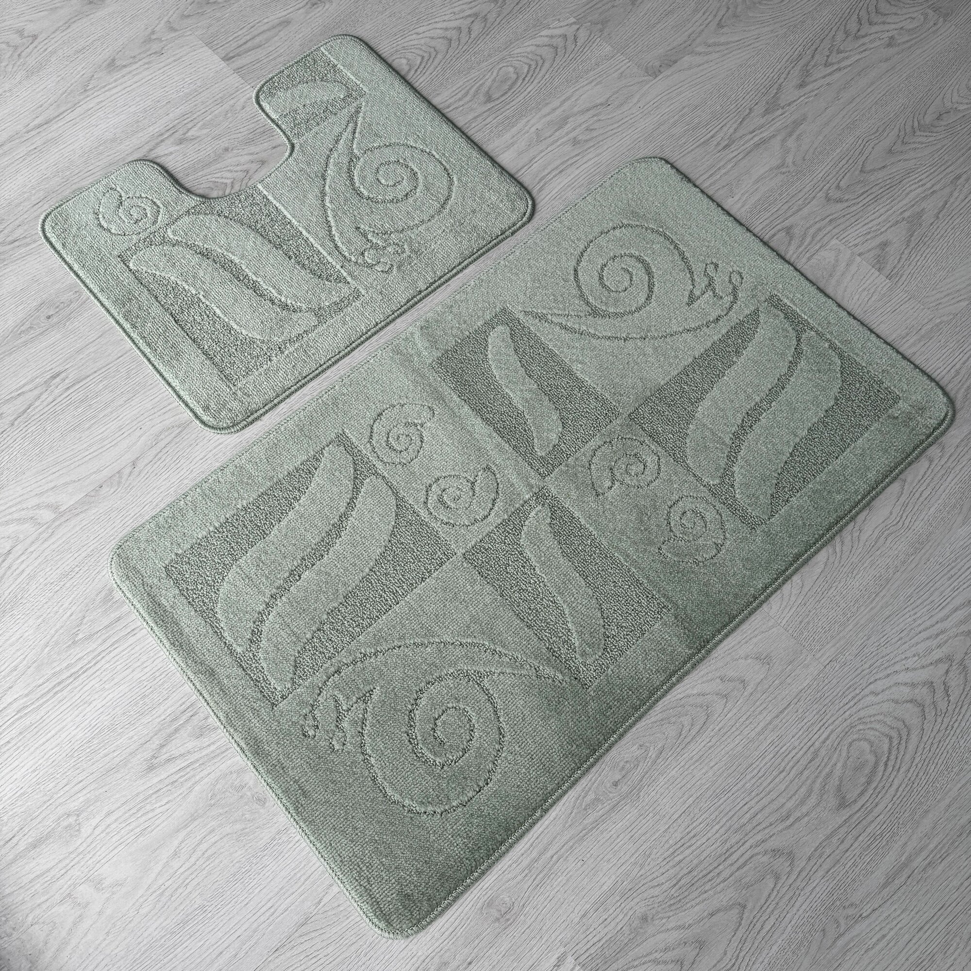 Набор ковриков для ванной комнаты и туалета MAXIMUS противоскользящих 50*80/40*50