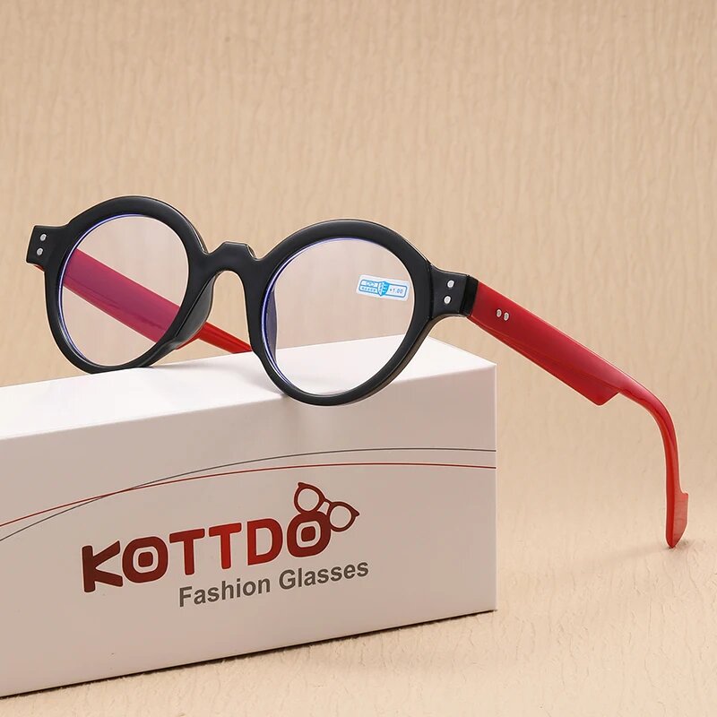 Круглые очки для чтения Smilejom +1.0 +1.5 +2.0 +2.5 +3.0 +3.5 Красный, +150