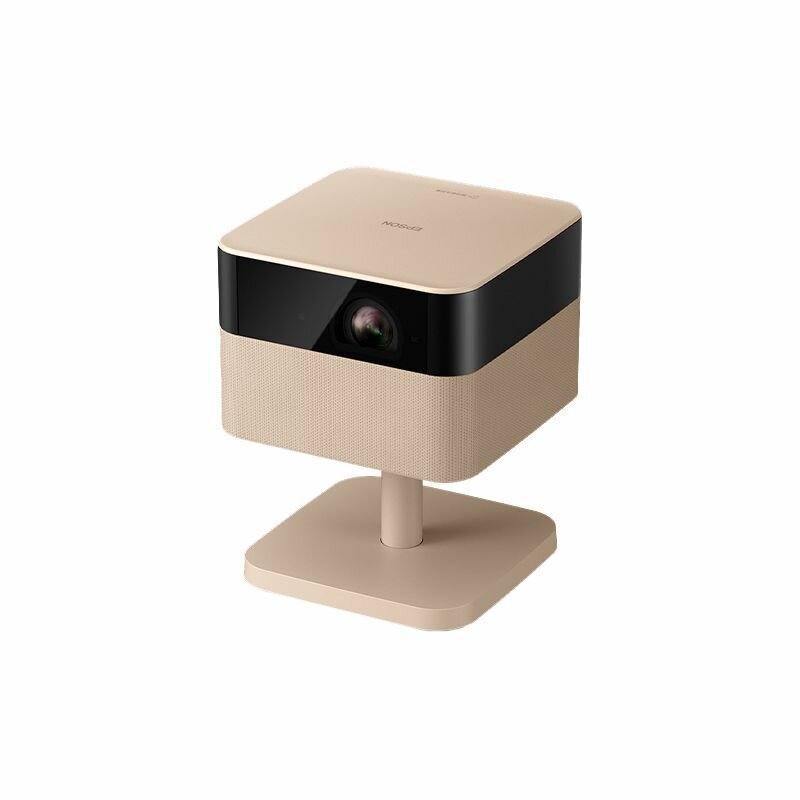 Epson Проектор EF-51 3LCD с трехъядерным процессором, 3840x2160 dp, двутавровый Лучевой проектор, 700 ISO люмен, Домашний кинотеатр Android 13, 2+64 ГБ, 3LCD, кремовый