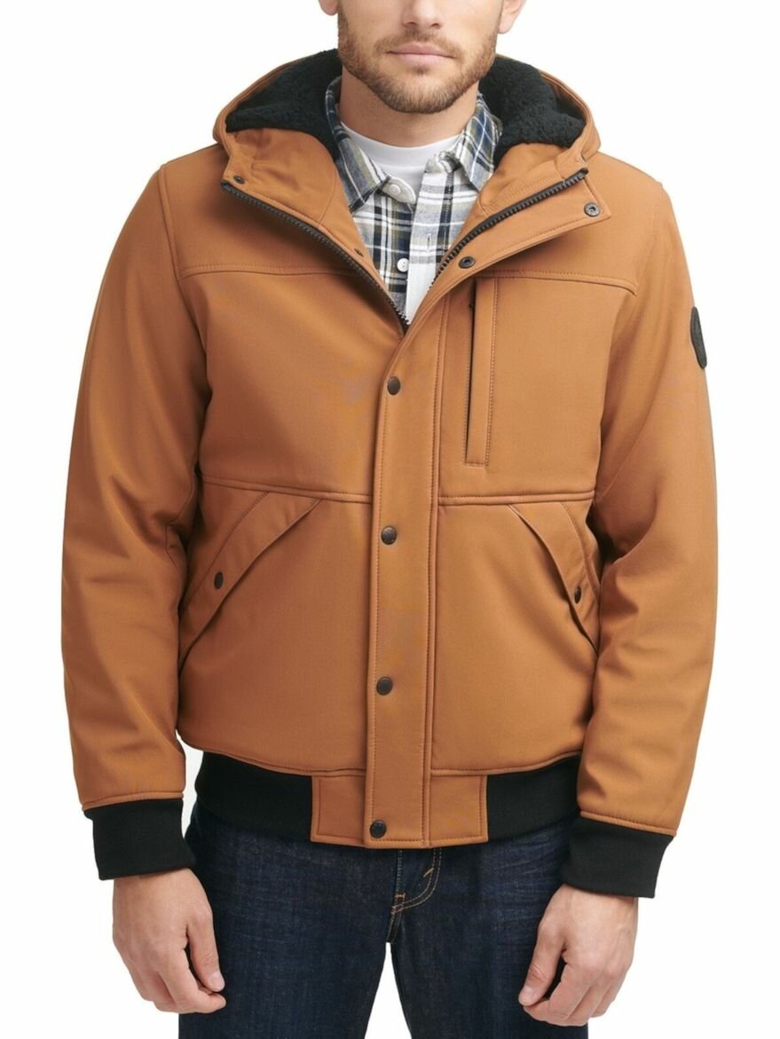 Куртка Men Soft Shell Sherpa Lined Hoody Bomber Jacket
