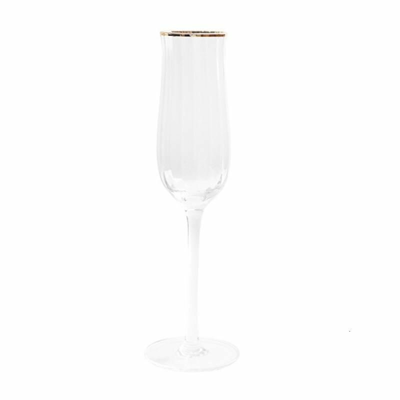 Прозрачные тюльпанообразные бокалы для шампанского, Золото - Бокал для шампанского