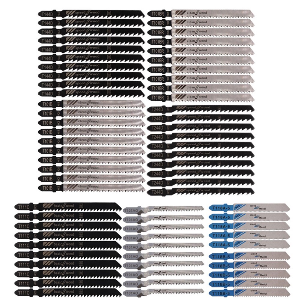 70 шт./комплект высокоскоростных лобзиков с Т-образным хвостовиком, набор Sa-Set, универсальное решение для резки, идеально подходящее для резки дерева, ПВХ и тонкого металла