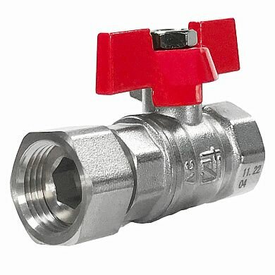 Кран шаровой 1/2" ВВ с накидной гайкой для котлов, STI