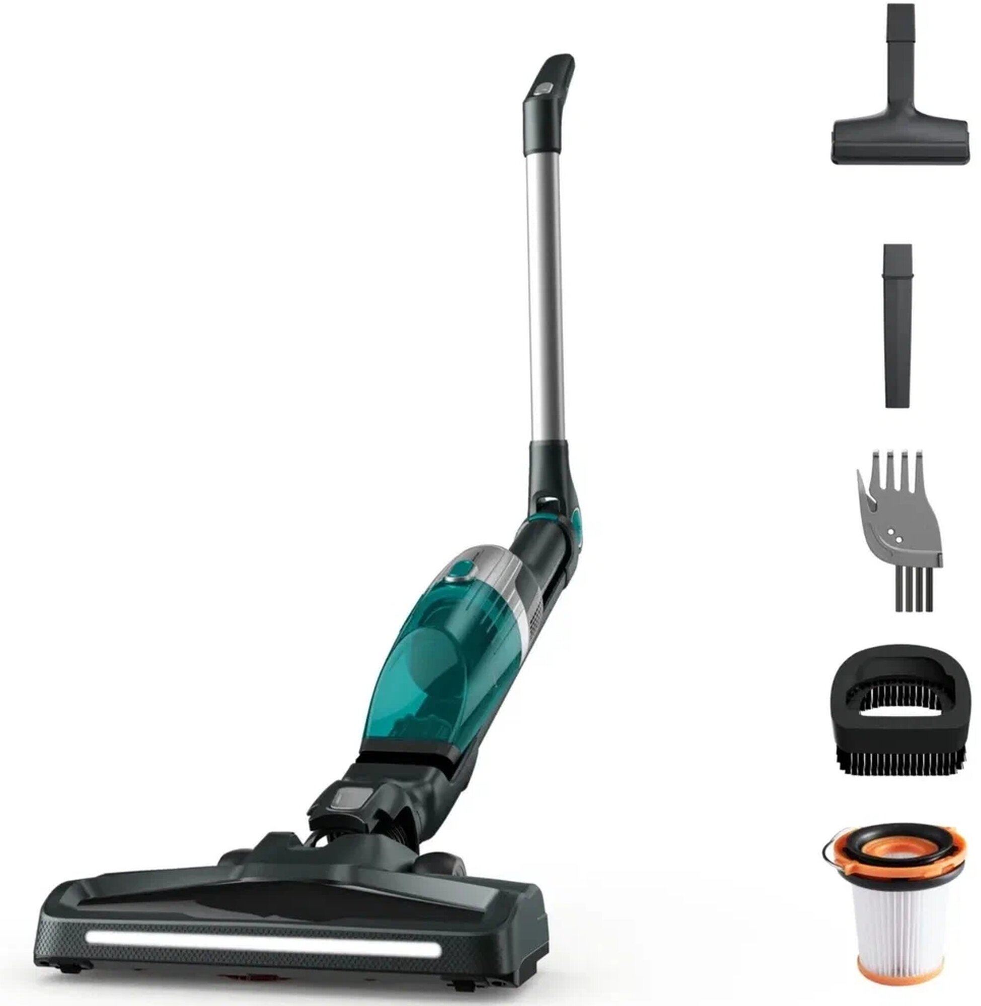 Вертикальный пылесос Tefal Xtrem Compact Essential TY1239WO лазурный/серый (2211401125)