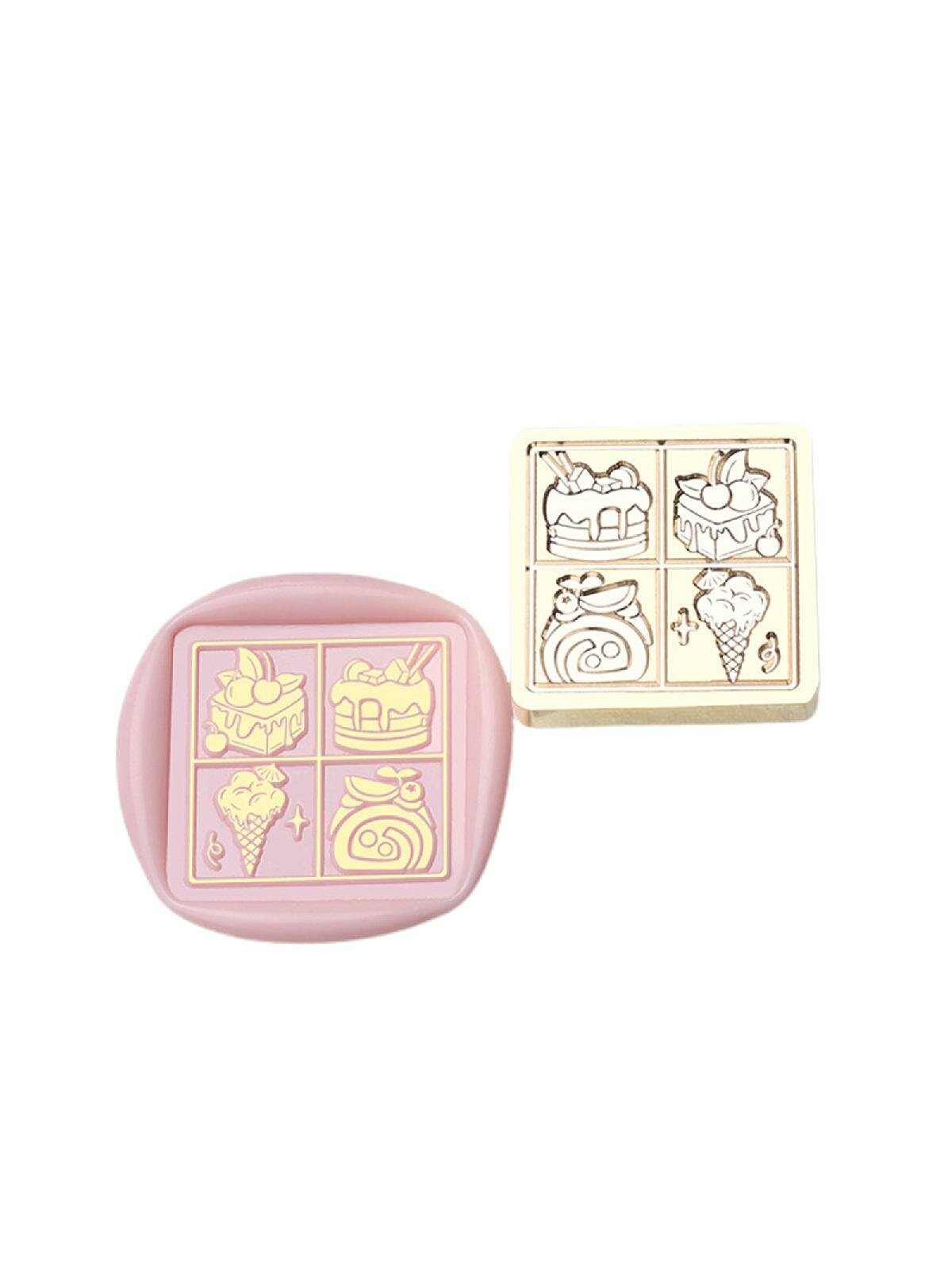 Сургучный штамп в зимней тематике для фото, латунный вощеный штамп с бабочкой-клоуном