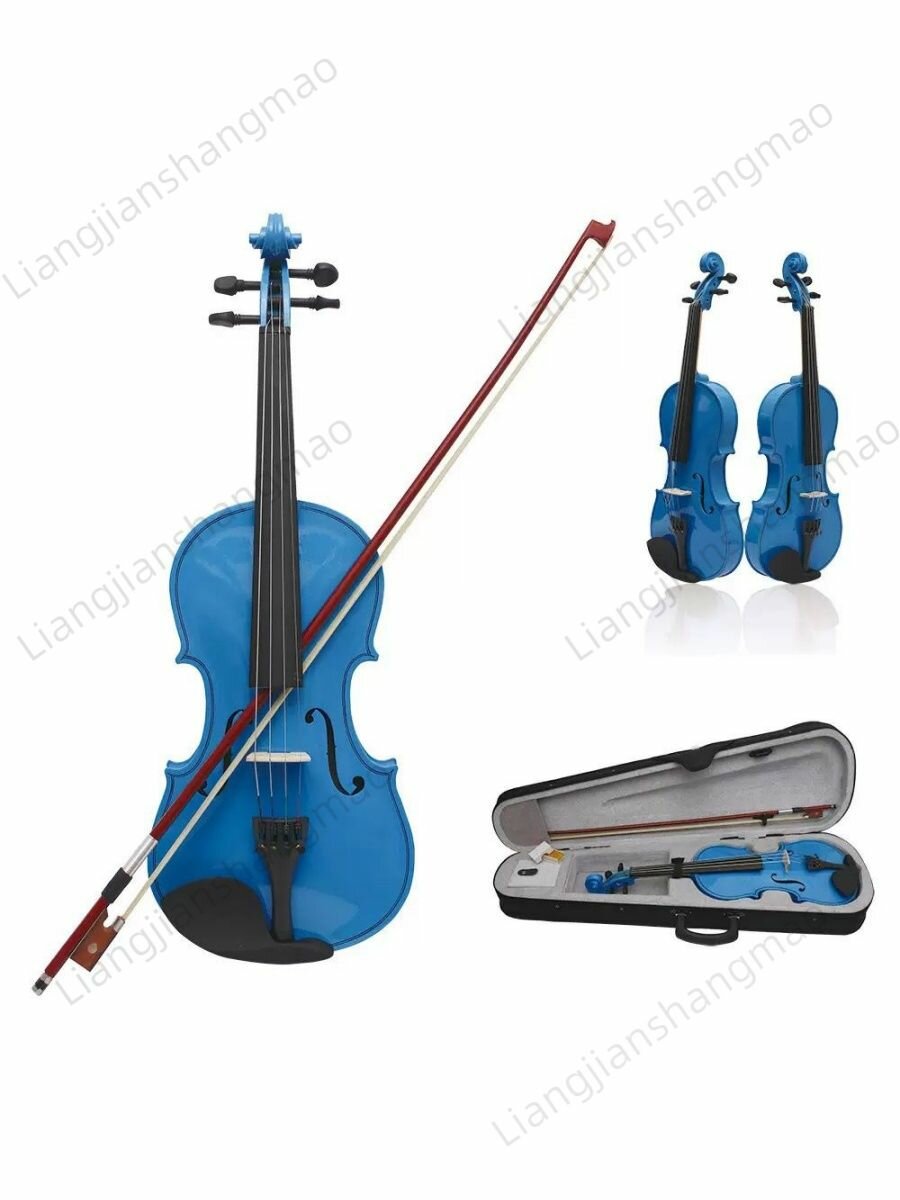 Китайская скрипка, размер скрипки 4/4, (полный комплект - футляр + смычок + канифоль)