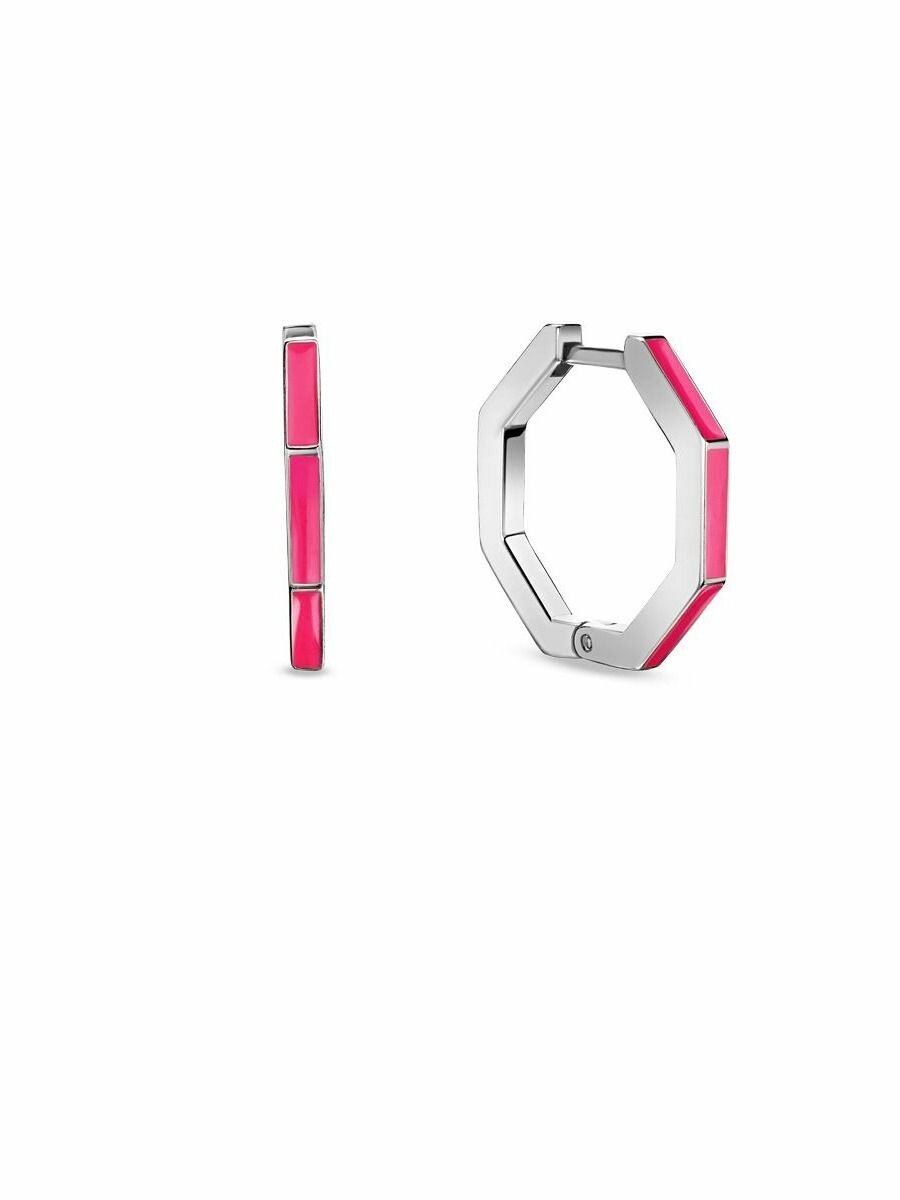 Серьги, серебро, 925 проба, эмаль