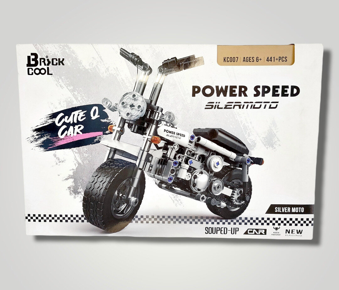 Конструктор Мотоцикл KC007, для мальчиков, 441 деталь, в коробке