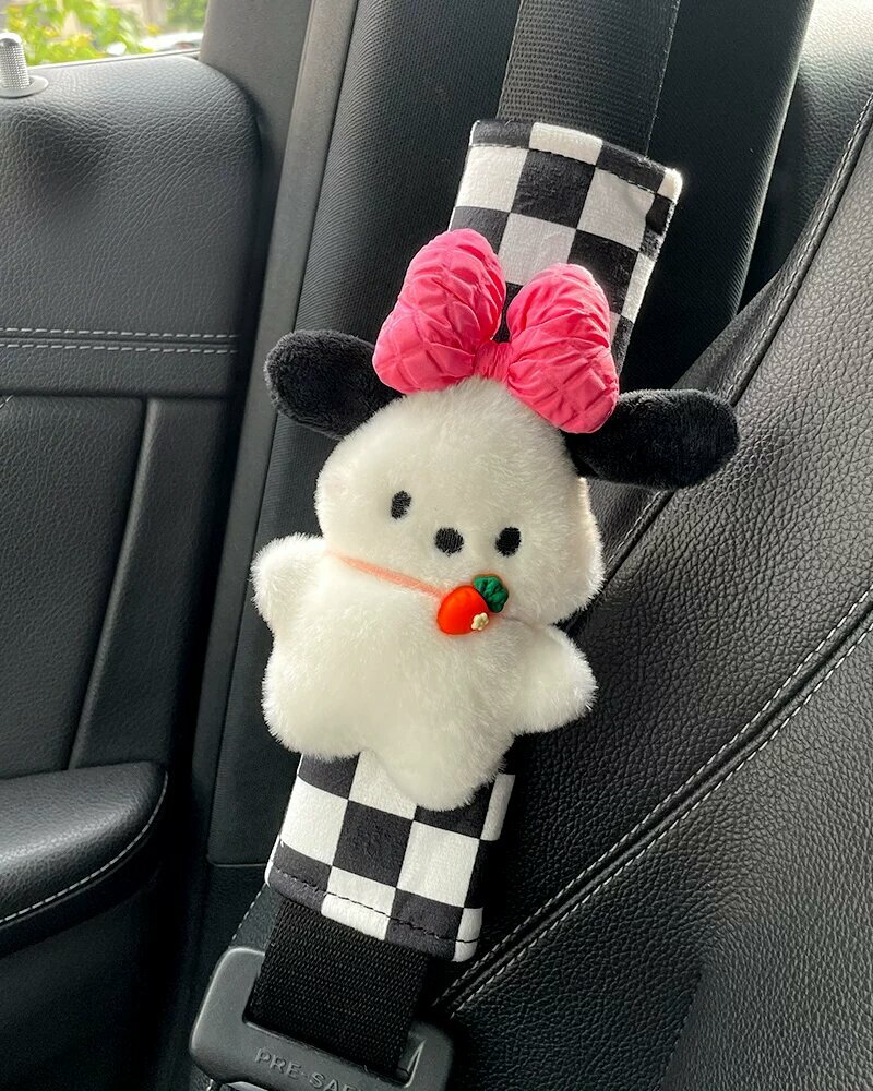 Подвеска для зеркала заднего вида автомобиля, кукла-автомобиль, украшение для куклы, милый мультяшный кулон в машине,