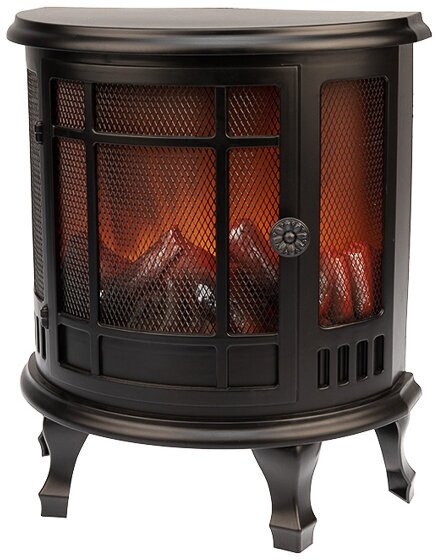 Лампы светодиодные Neon-Night Светодиодный камин Винтаж мини с эффектом живого огня 24.8х12.7х30 см, батарейки 3хС (не в комплекте), с USB, черный