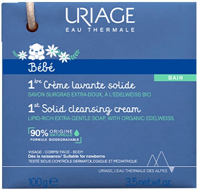Uriage Очищающее крем-мыло для лица и тела Bebe 1ere Creme Lavante Solide 100г