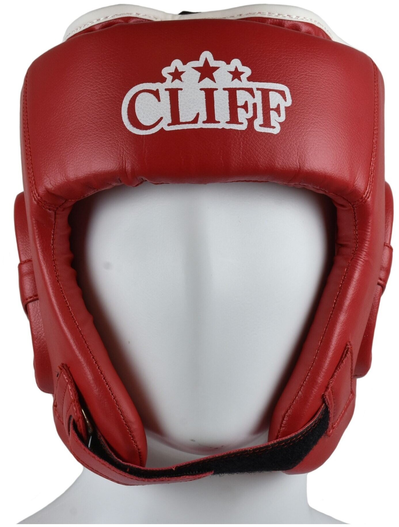 Шлем боксерский Ф-5 PVC, открытый, цвет: красный, размер: XS, для единоборств.