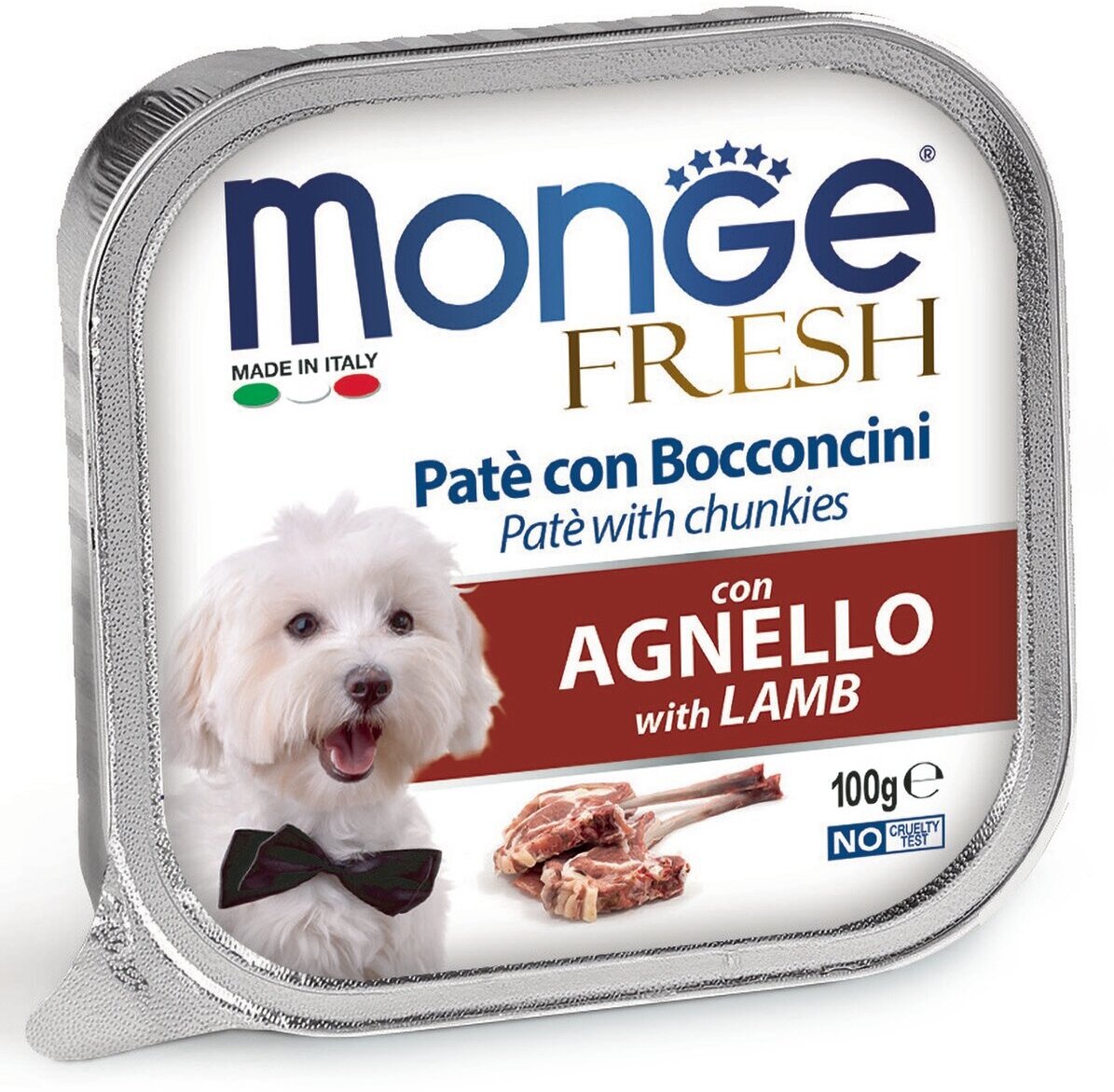 Влажный корм Monge Dog Fresh для собак, с ягненком, консервы 100 г*32шт