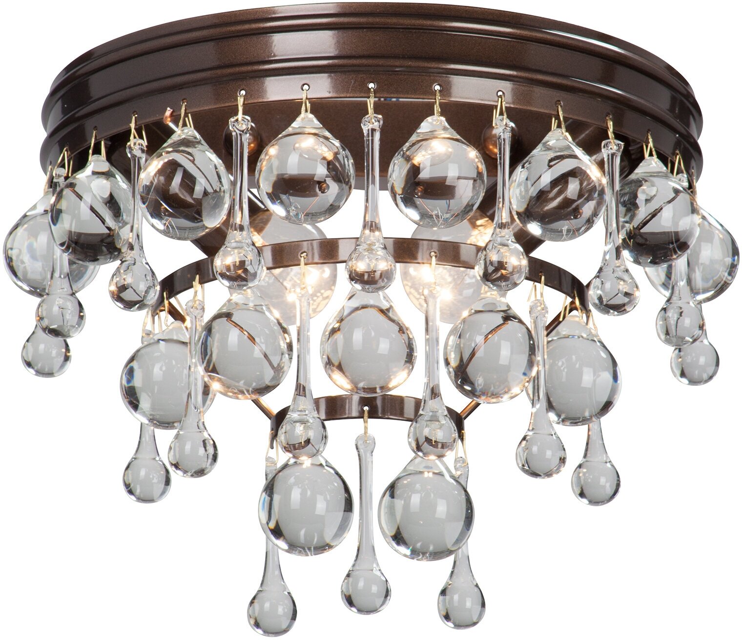 Светильник настенный Vitaluce V5865-7/2A, 2 лампы, E14 макс. 40Вт, 6м2, цвет коричневый. %Распродажа!%