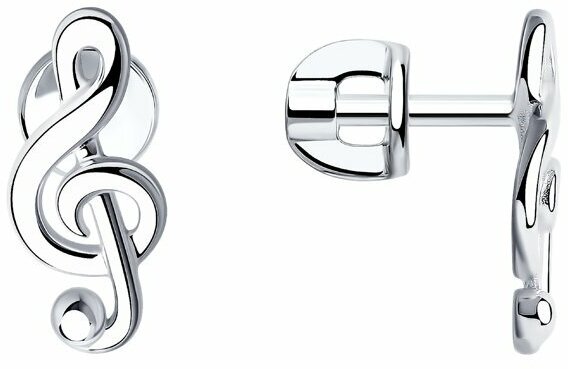 Серьги пусеты, серебро, 925 проба