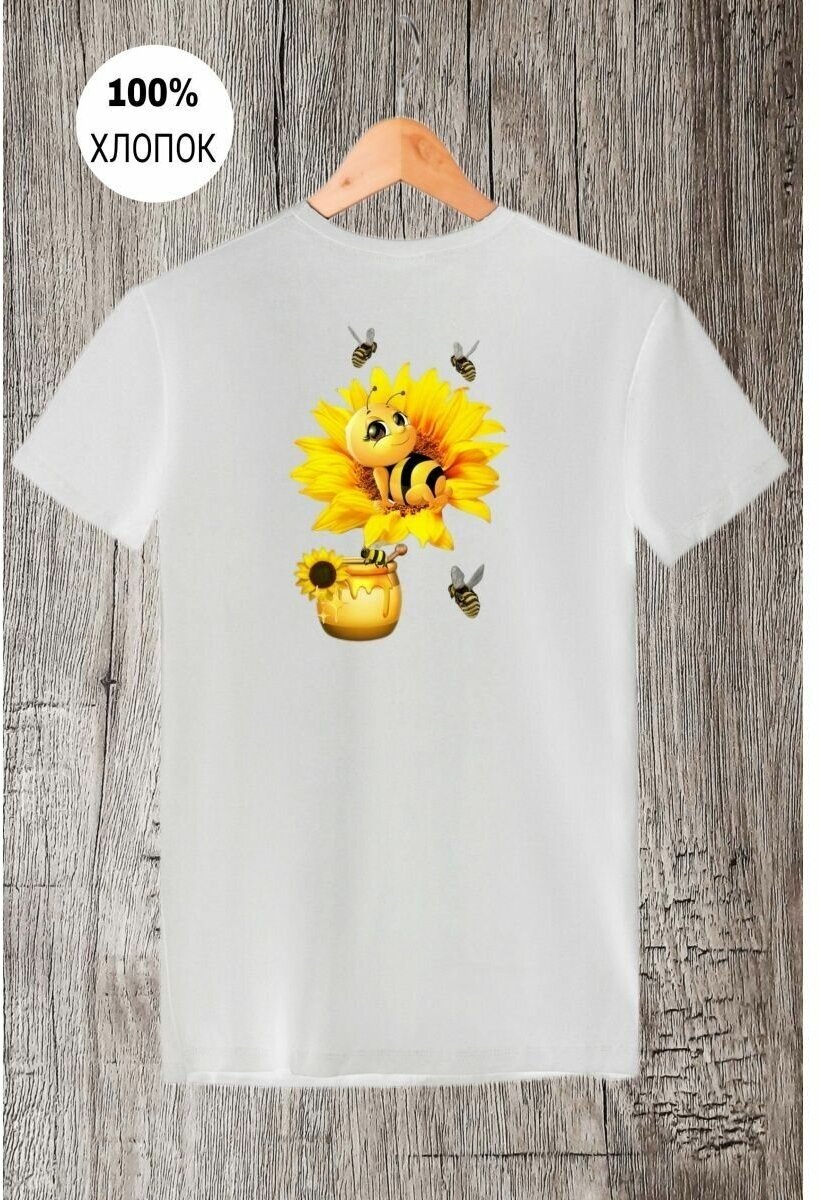 Футболка Пчела В Желтом Подсолнухе Пчелы