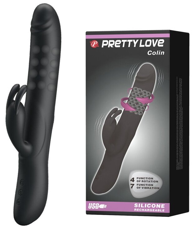Colin вибратор с вращающимися бусинами