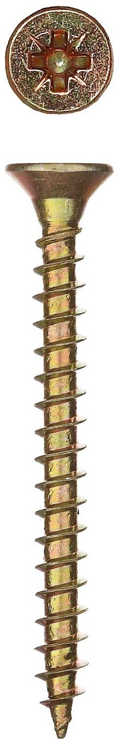 ЗУБР СУ-Ж 40 х 4.0 мм, желтый цинк, универсальный саморез, 35 шт (300396-40-040)