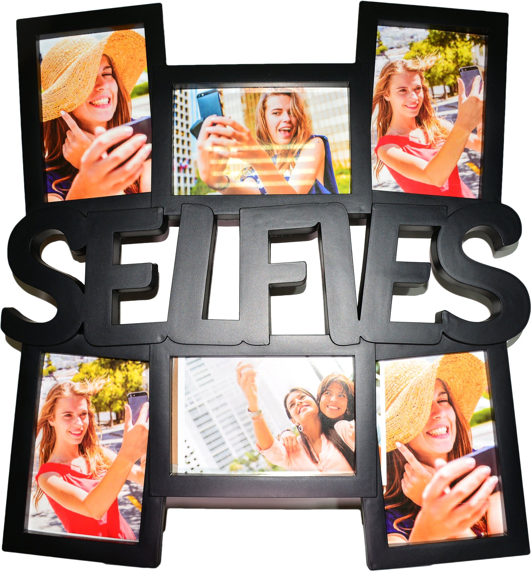 Коллажная рамка на 6 фото "SELFIES"