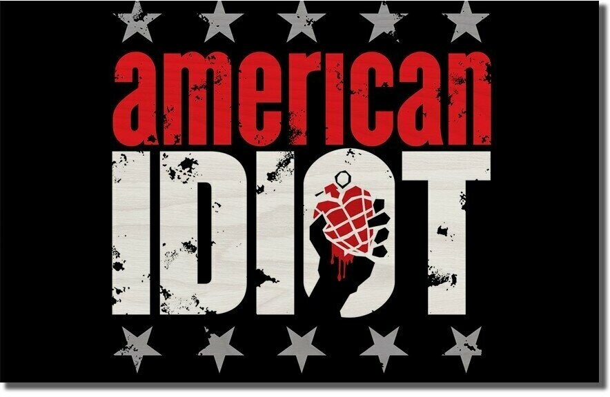 Картина интерьерная на дереве, рисунок музыка green day грин дэй - 5260 Г